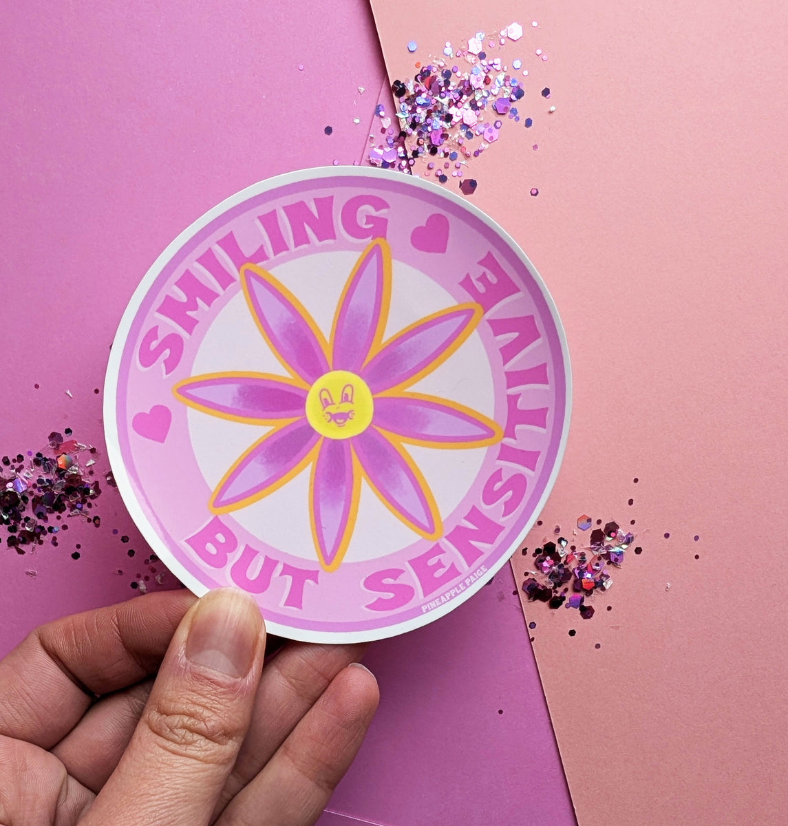 Smiling But Sensitive Sticker – Snips Tattoos